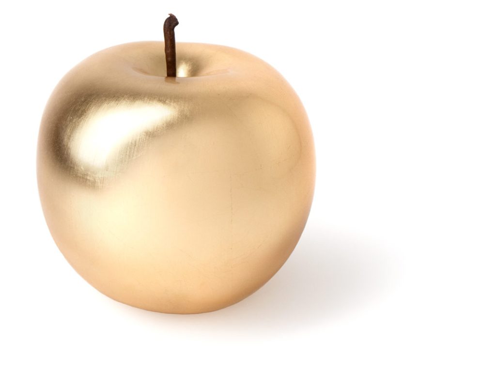 Apple | Gold Plated | Sculpture - pinkpear.com.au
